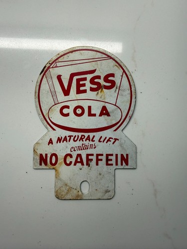 Vess Cola No Caffein Metal License Plate Topper Sign | eBay