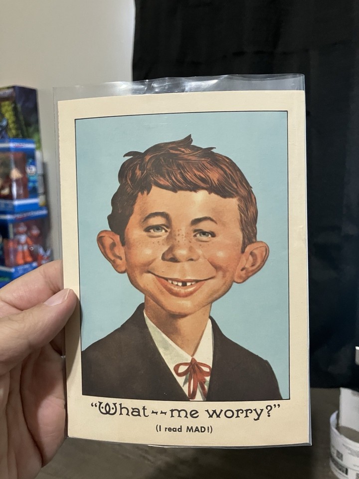 What me worry? Rare MAD Magazine Alfred E. Neuman Original Color Promo ...