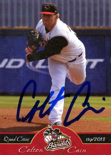 2013 Quad Cities River Bandits COLTON CAIN Signed Card autograph AUTO ...
