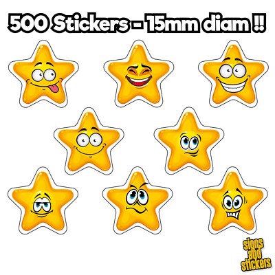 500 Star Shape Stickers For School Children Teacher Reward DIY Craft ...