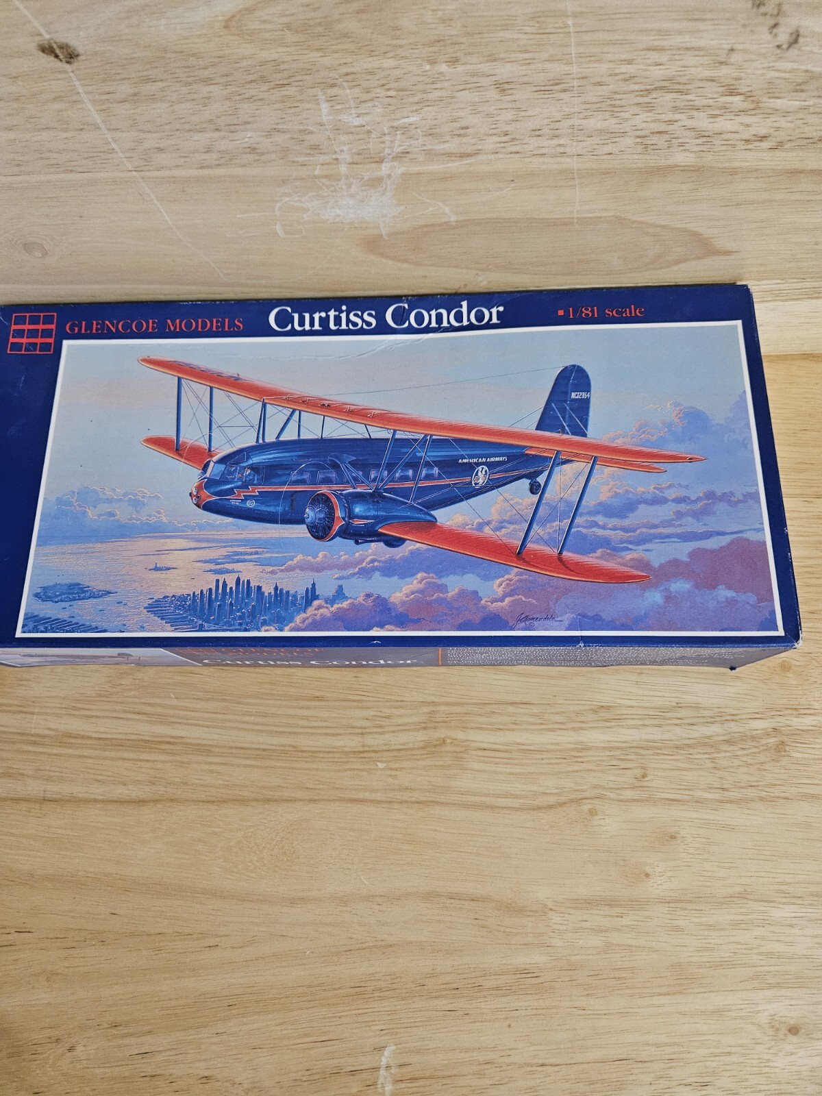 1989 Glenco Models CURTISS CONDOR Model Airplane Kit 1:81 #06101 Open ...