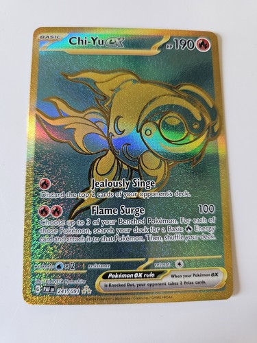Pokemon Paldean Fates Chi-Yu EX Hyper Rare Gold 241/091 | eBay