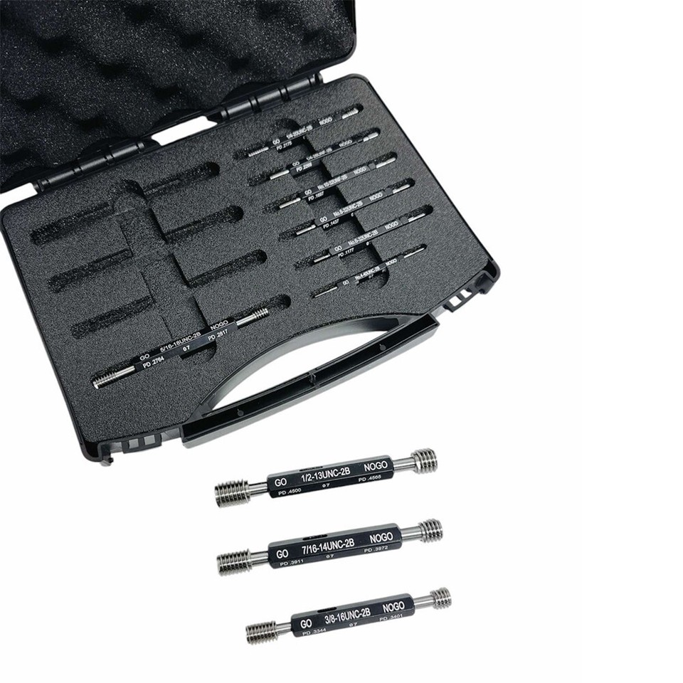 10 PC Thread Gauge Set Double End Go & No Go Class Plug W/ Certificate ...