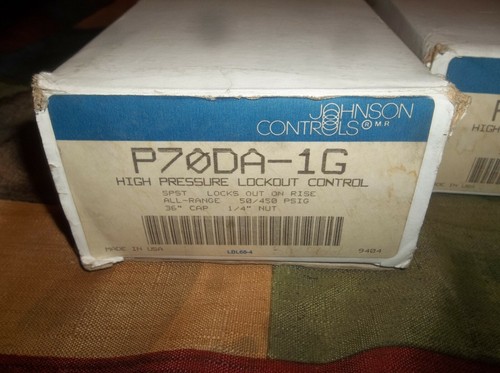 Johnson Controls P70DA-1G High Pressure Lockout Control 50-450 PSI 36 ...