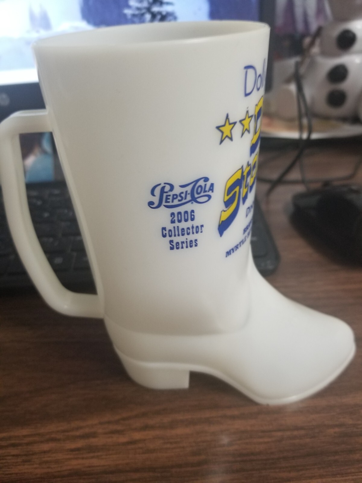 PLASTIC BOOT MUG/CUP DOLLY PARTON's DIXIE STAMPEDE 2006 PEPSI COLLECTOR ...