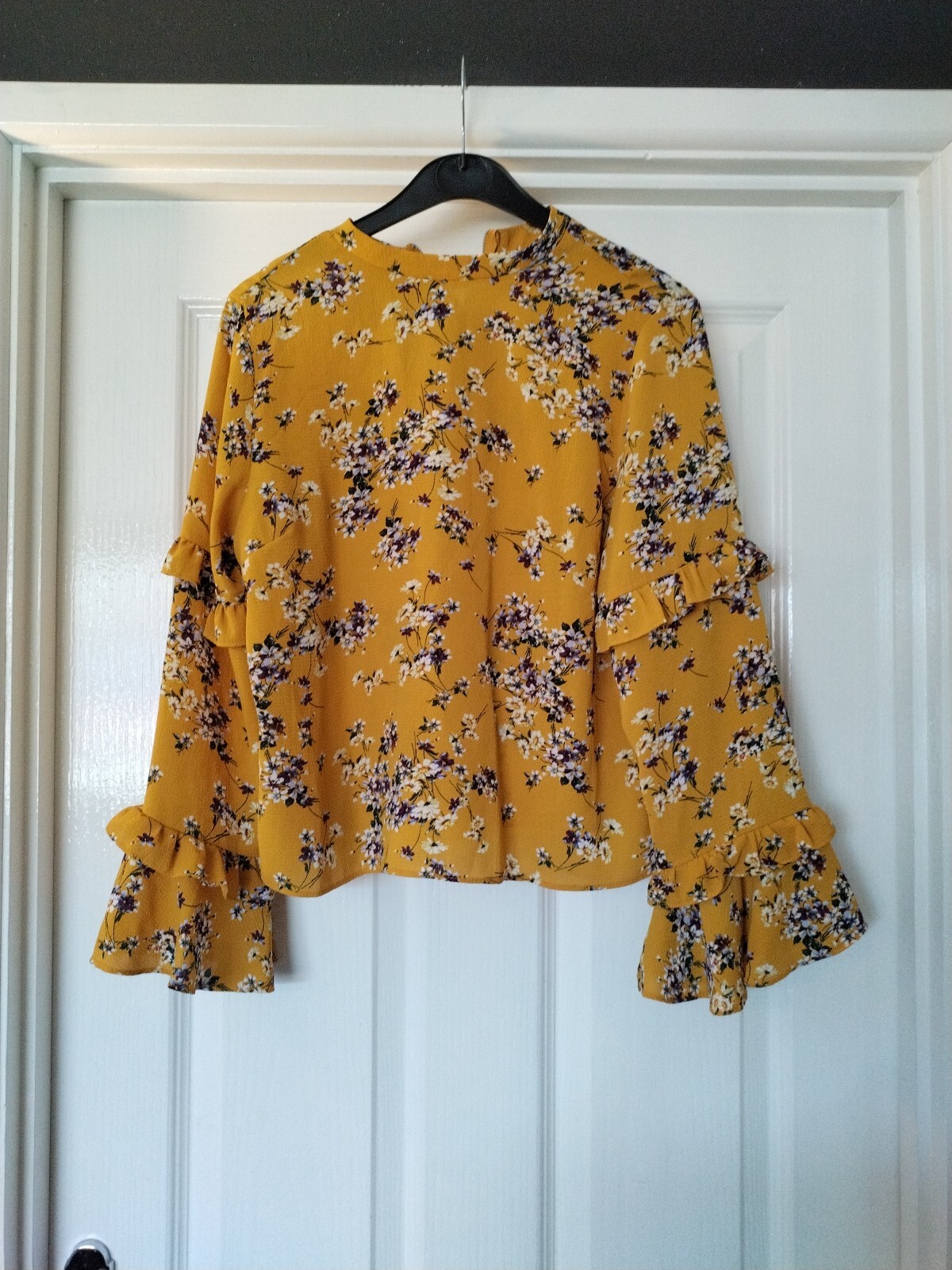 Primark Ladies Yellow Floral Long Sleeved Top. Size 8 | eBay