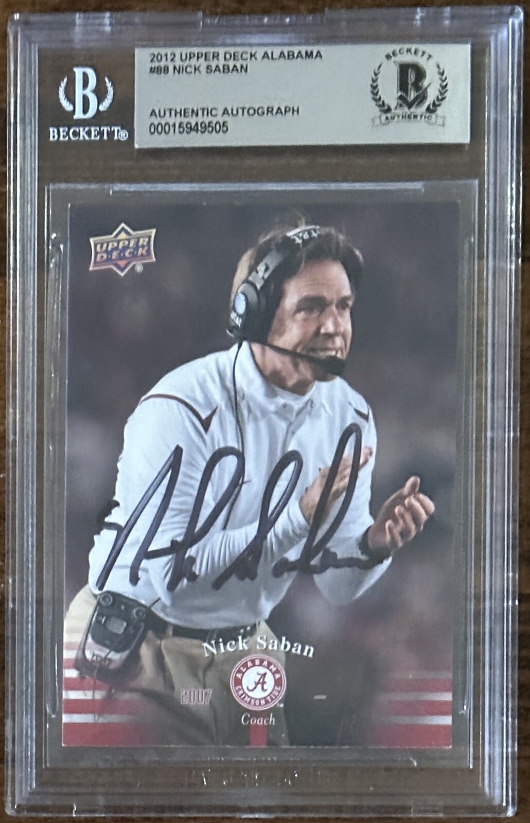 Nick Saban | Autographed Football Memorabilia & NCAA Merchandise