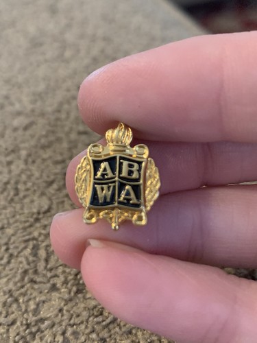Vintage ABWA Gold Tone Enamel Lapel Pin (GW4) | eBay