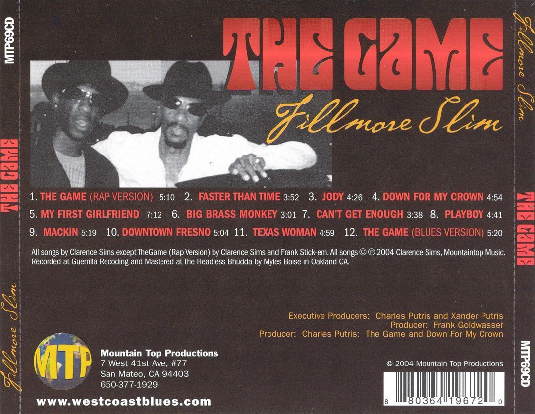 FILLMORE SLIM GAME NEW CD 880364196720| eBay