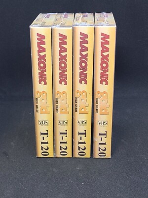 4 Maxonic Blank T-120 6 hours VHS Video Tapes NEW Sealed | eBay