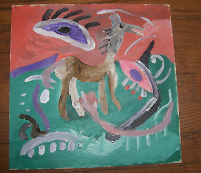 Charlie Lucas Folk Art painting Outsider "Horse" African-American ...