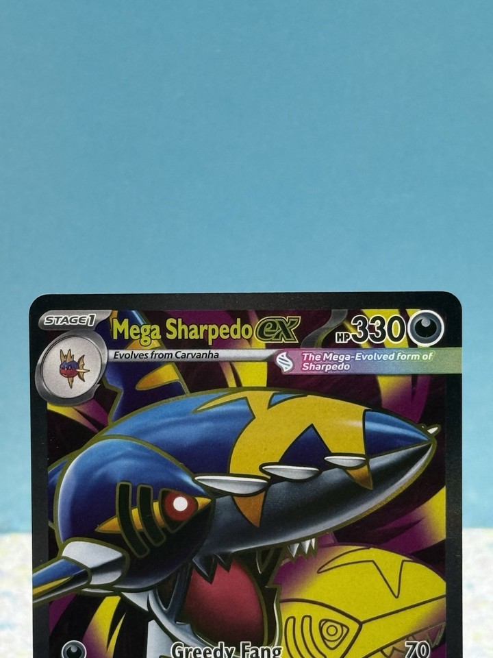 Pokémon TCG Phantasmal Flames Mega Sharpedo ex 113/094 Ultra Rare Full ...