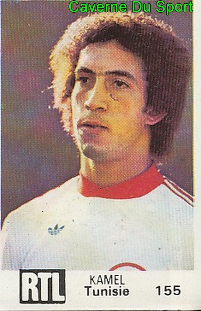 155 KAMEL CHEBLI TUNISIE VIGNETTE STICKER WORLD CUP ARGENTINA 78 RTL ...