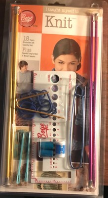 Boye "I Taught Myself To Knit" Kit 18 Projects With Instructions ...