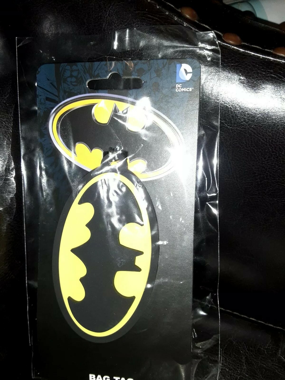 DC Comics BATMAN Luggage Bag Tag - Bat Symbol Suitcase Travel Name Tag ...