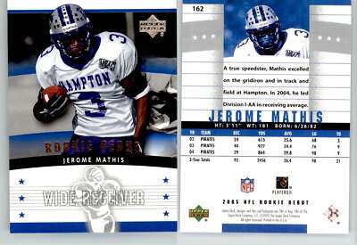 Jerome Mathis 2005 Upper Deck Rookie Debut #162 Hampton Texans RC | eBay