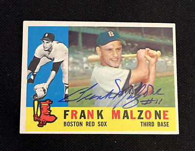 FRANK MALZONE 1960 TOPPS SIGNED AUTOGRAPHED CARD #310 BOSTON RED SOX | eBay