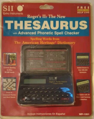 Seiko Instruments SII Roget's Electronic Pocket Thesaurus Spell Checker ...