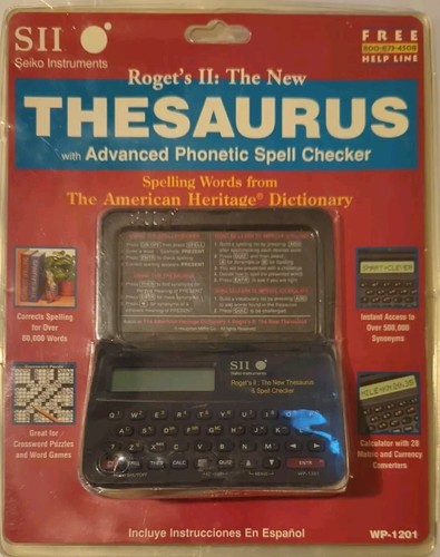 Seiko Instruments SII Roget's Electronic Pocket Thesaurus Spell Checker ...