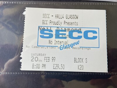 Neil Diamond Ticket 1999 | eBay UK