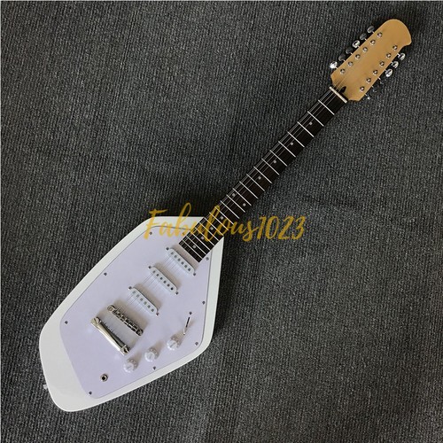 New Unbranded Electric Guitar,Pentagon Shape,Solid Body,12 String,White ...