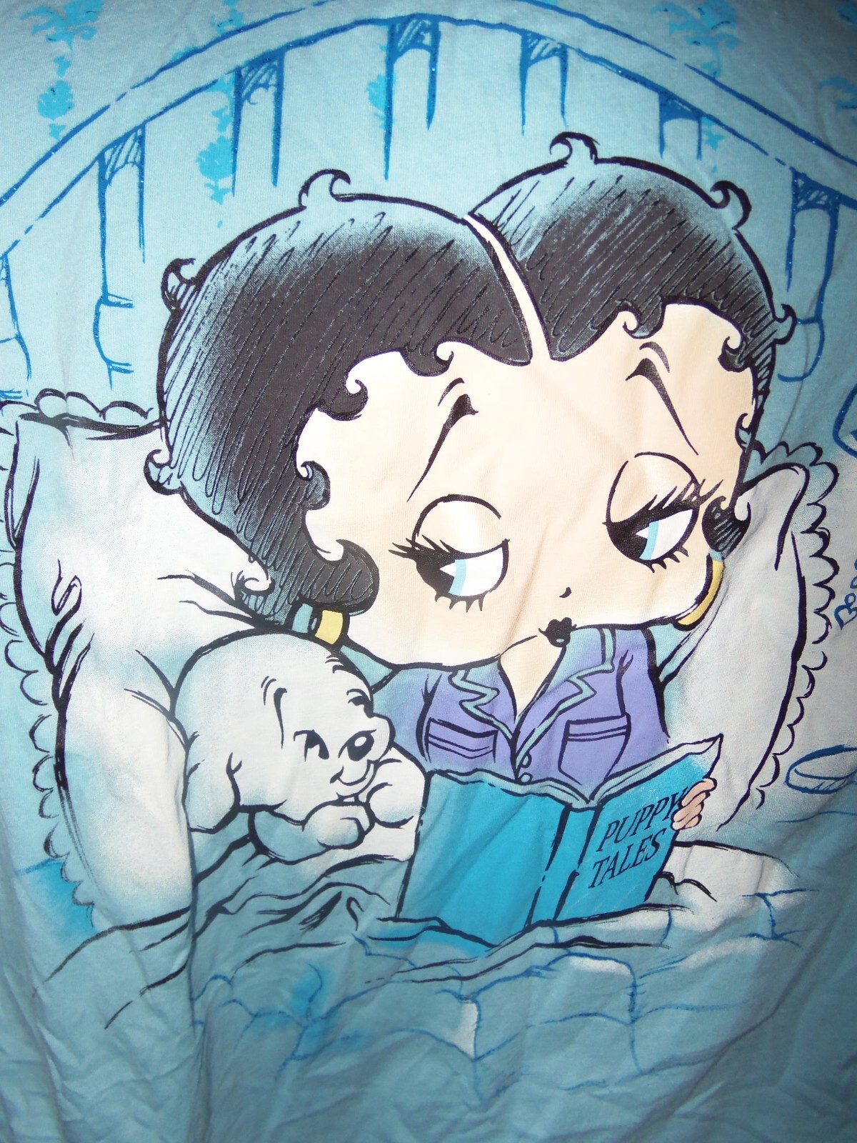 3x/3xG Betty Boop Inspired Two Piece Pajama Set - Gem