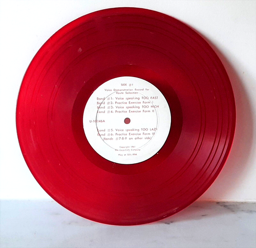 VINTAGE COCA COLA VINYL RECORD ' VOICE DEMONSTRATION FOR ROUTE SALEMAN ...