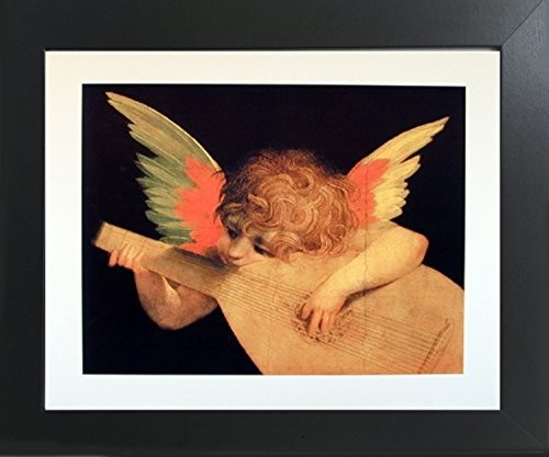 Angel Playing Mandolin Music Instrument Religion Wall Decor Art Framed ...