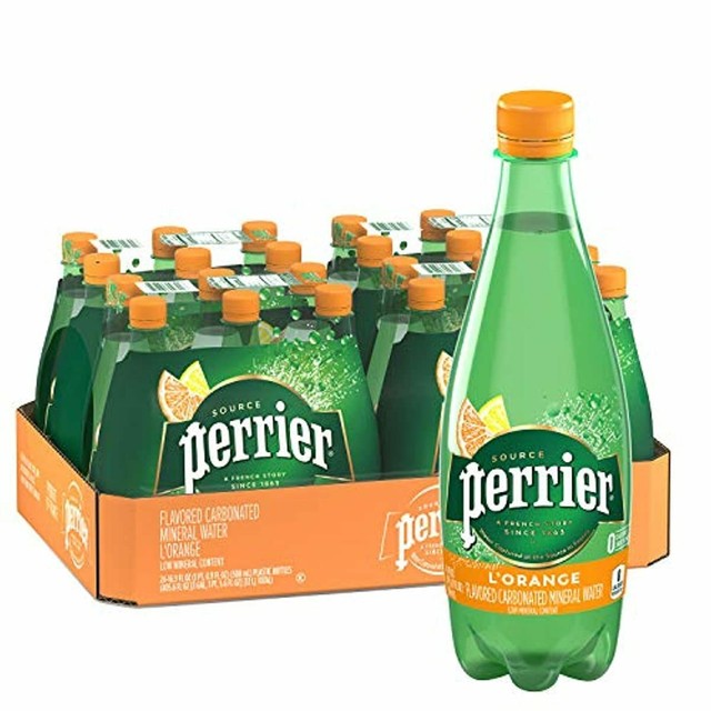 Perrier Sparkling Natural Mineral Water Lorange Lemon Orange 16.9oz ...