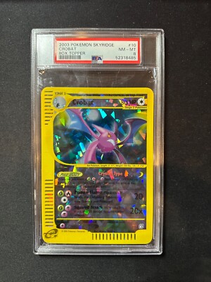 PSA 8 NM-MT 2003 Pokemon Skyridge #10 Crobat Box Topper | eBay