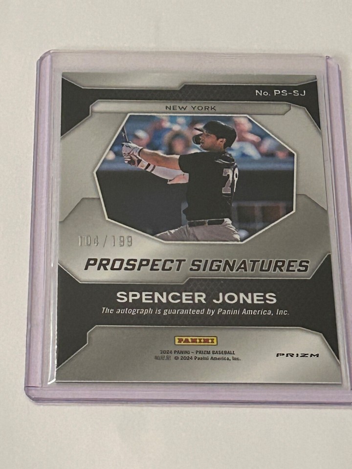 2024 PRIZM AUTOGRAPH SPENCER JONES PROSPECT SIGNATURES SER. I#104/199 ...