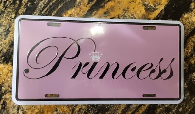 Princess License Plate Crown Purple/Pink ~PERFECT GIFT~ Aluminum Auto ...