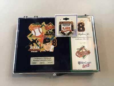 Cal Ripken Orioles Jr 1998 Commemorative Consecutive Game Pin Set ...