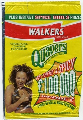 Spice Girls Scary Walkers Quavers Original Cheese Crisp Packet 13/12/97 ...