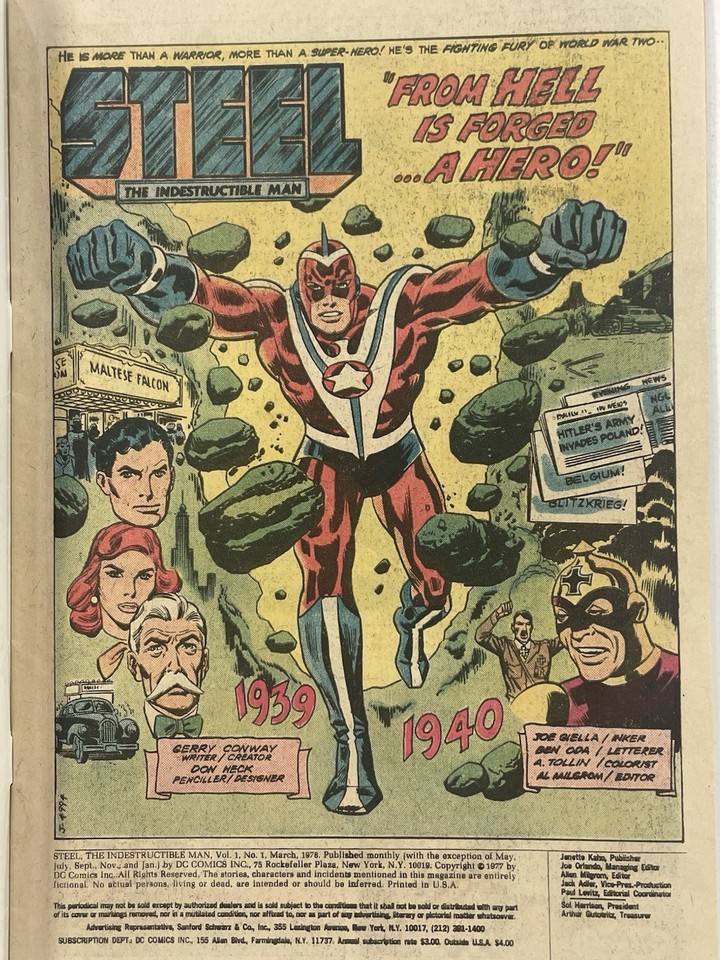 Steel, The Indestructible Man #1 (DC Comics March 1978) | eBay