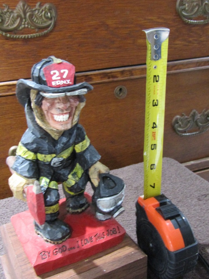 FIREFIGHTER CARICATURE / FIGURE by Peter Ortel Retired FDNY | eBay