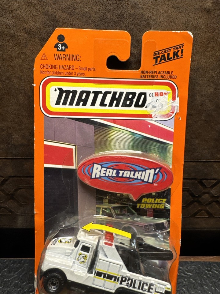 Matchbox Police Towing Real Talkin 1998 Dead Batteries Are Non ...