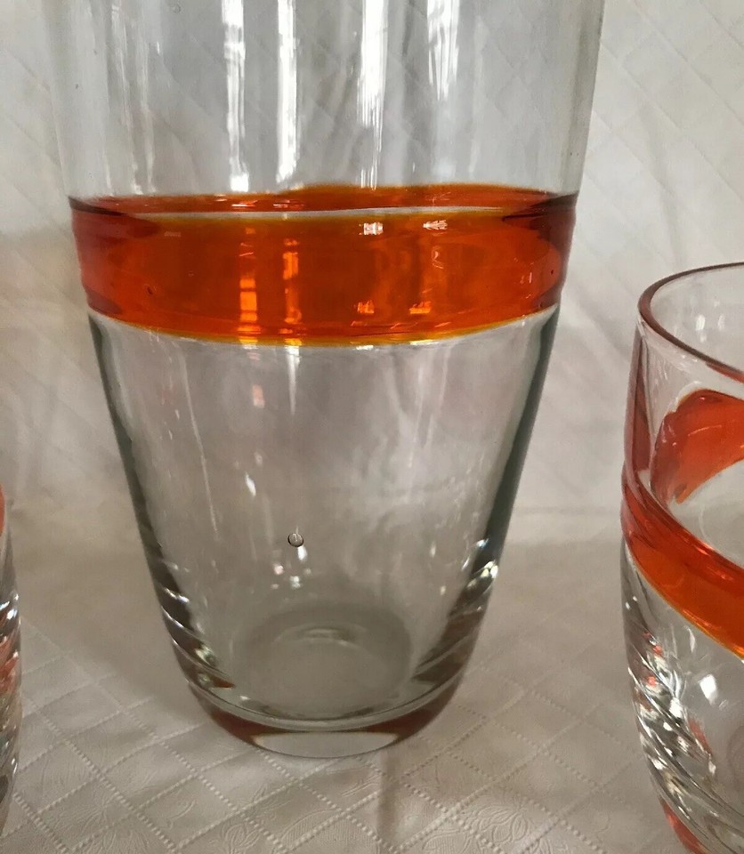 2 Hand Blown Old Fashioned Rocks Glasses 1 Tumbler Water Glass Clear ...