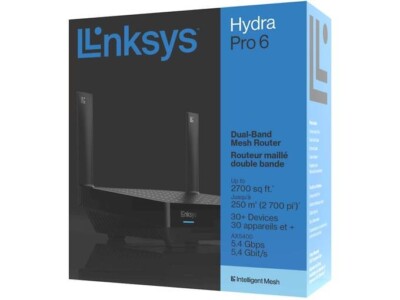 LINKSYS Hydra Pro 6 MR5500 WiFi Cable & Fibre Router - AX 5400 Dual ...