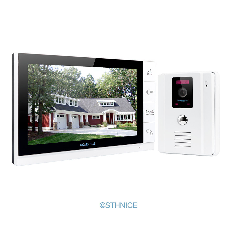 HOMSECUR 9" Wired Video Door Entry Security Intercom with IR Night ...