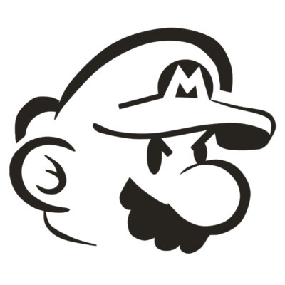 * 1 Sticker Tête de Mario * 4 tailles de 10cm à 25cm * 10 Couleurs | eBay