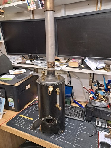 Stuart Turner wrought iron rivetted single flue steam boiler coal fired ...