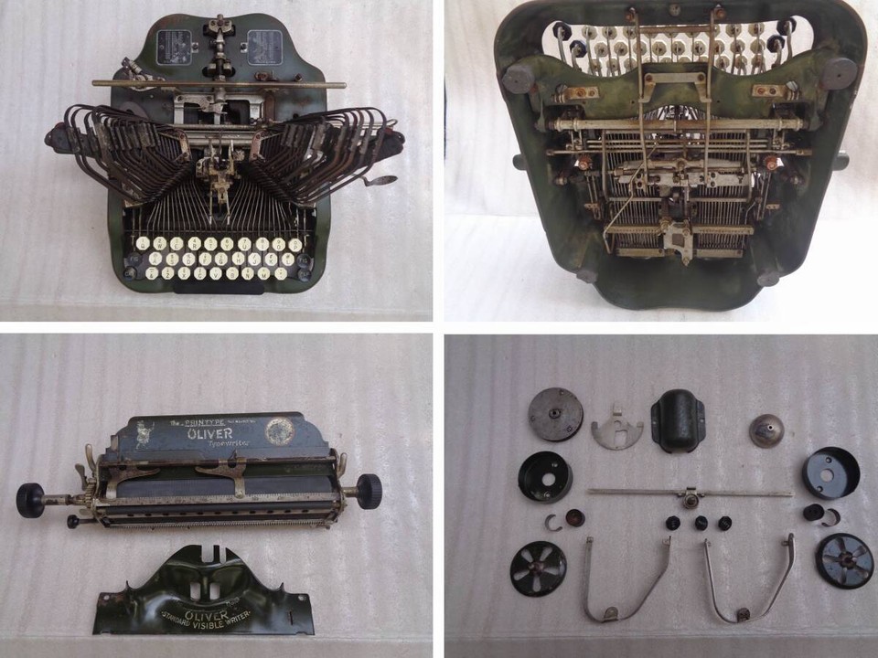 OLIVER No.9 Typewriter Standard Visible Writer Antique Vintage Retro ...