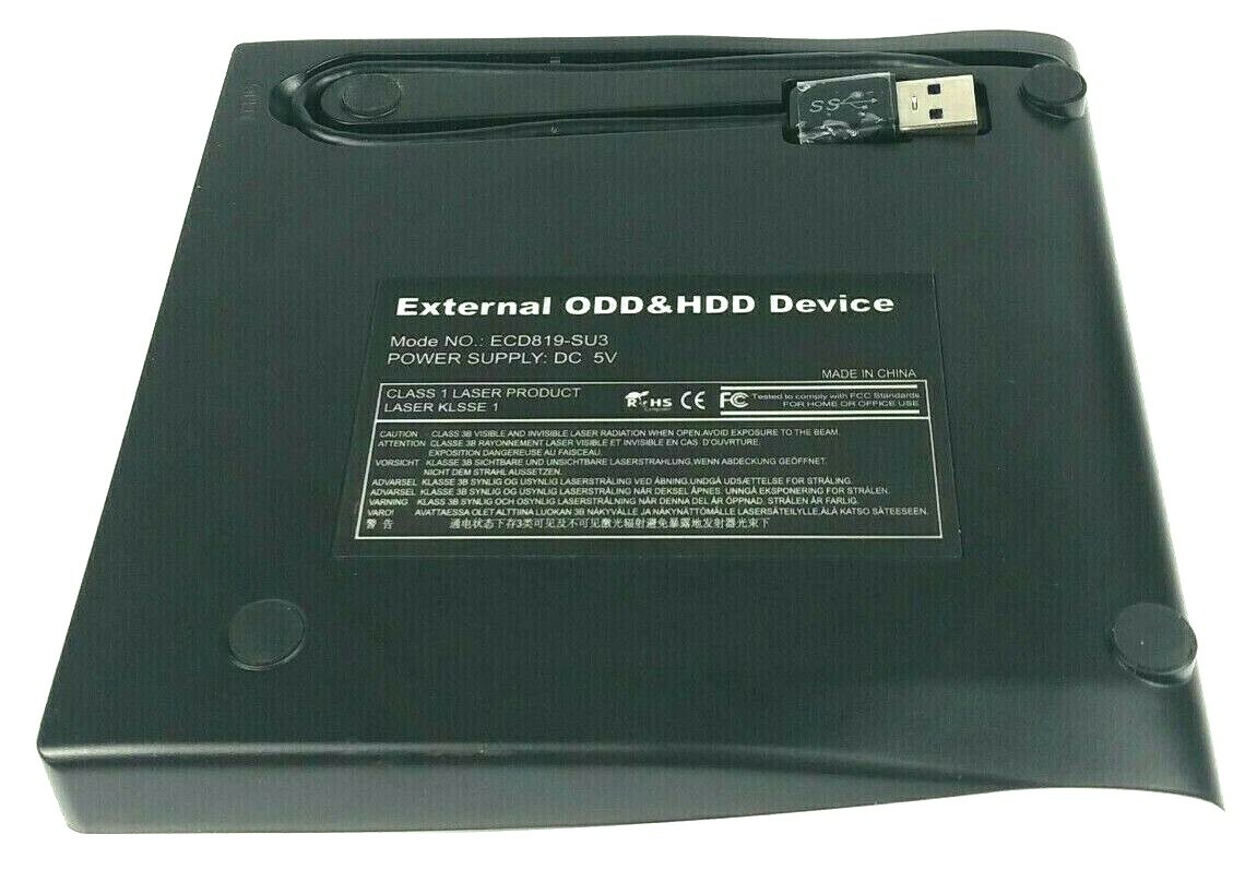 External ODD HDD Device CD/DVD+RW Drive High Speed Data Transfer USB 3. ...