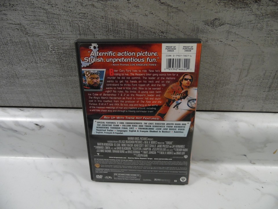 🎆TORQUE DVD Martin Henderson, Ice Cube, Monet Mazur, Adam Scott, Matt S ...