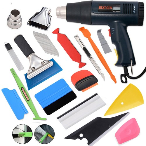 Vinyl Wrap Tool Kit for Car Window Tinting Applicator Squeegee Heat Gun ...