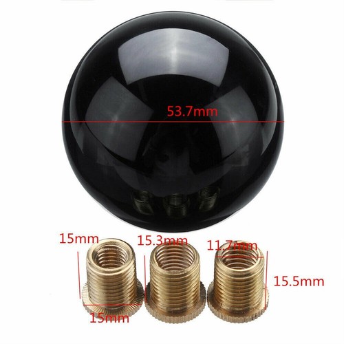Universal Manual Car Black Gear Shift Knob Stick Shifter Lever Adapter ...