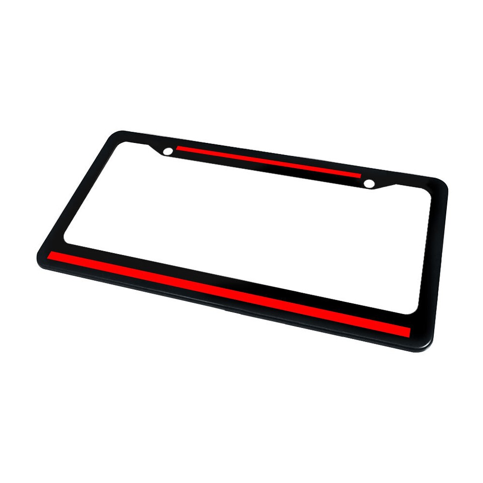2Pcs Car Metal Red Line Car SUV License Plate Frame Covers For Honda ...