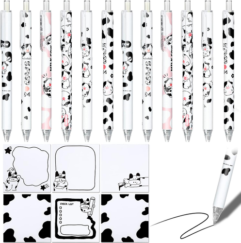 18 Pieces Cow Print Stuff, 12 Cow Pens and 300 Sheets Notes with 5 ...