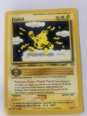 Pokemon TCG Cards Elekid 22/111 Neo Genesis Rare Non Holo | eBay